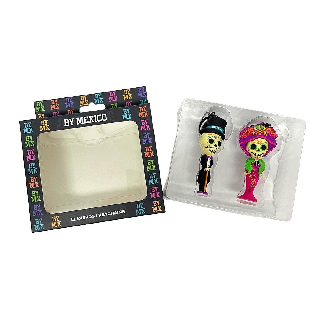 Llavero 3D Duo Catrines Felisa y Florencio – By Mexico artículos diseño ...